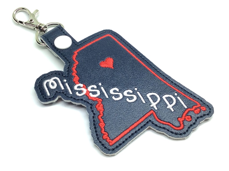 Mississippi State Snap Tab - DIGITAL DOWNLOAD - in the Hoop Embroidery ...