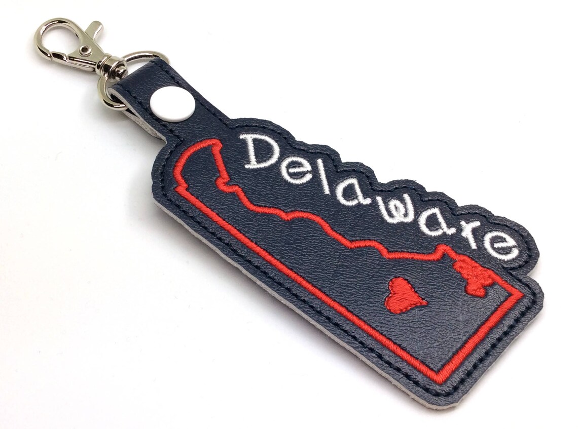 Delaware State Snap Tab - DIGITAL DOWNLOAD - in the Hoop Embroidery ...