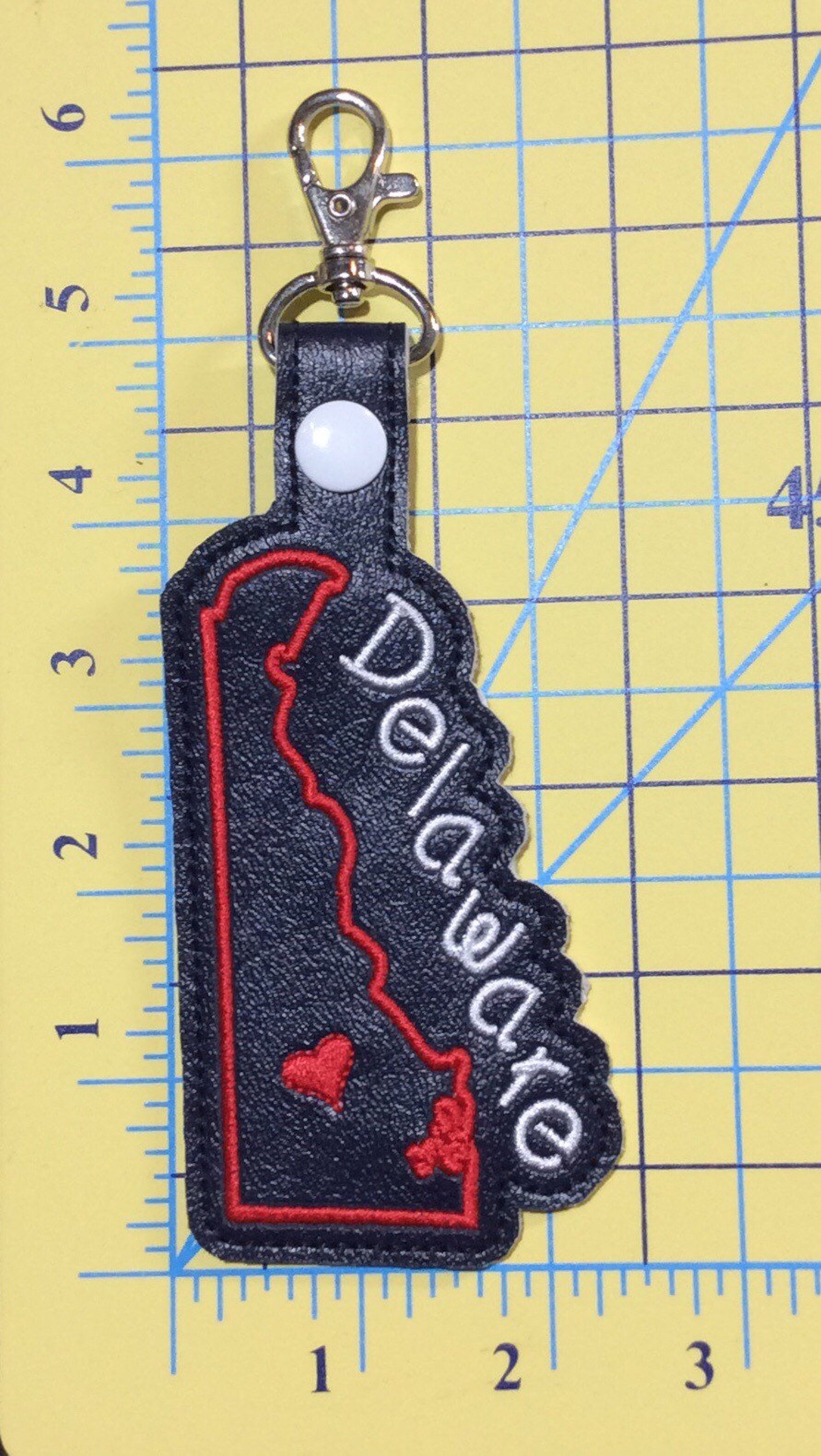 Delaware State Snap Tab - DIGITAL DOWNLOAD - in the Hoop Embroidery ...