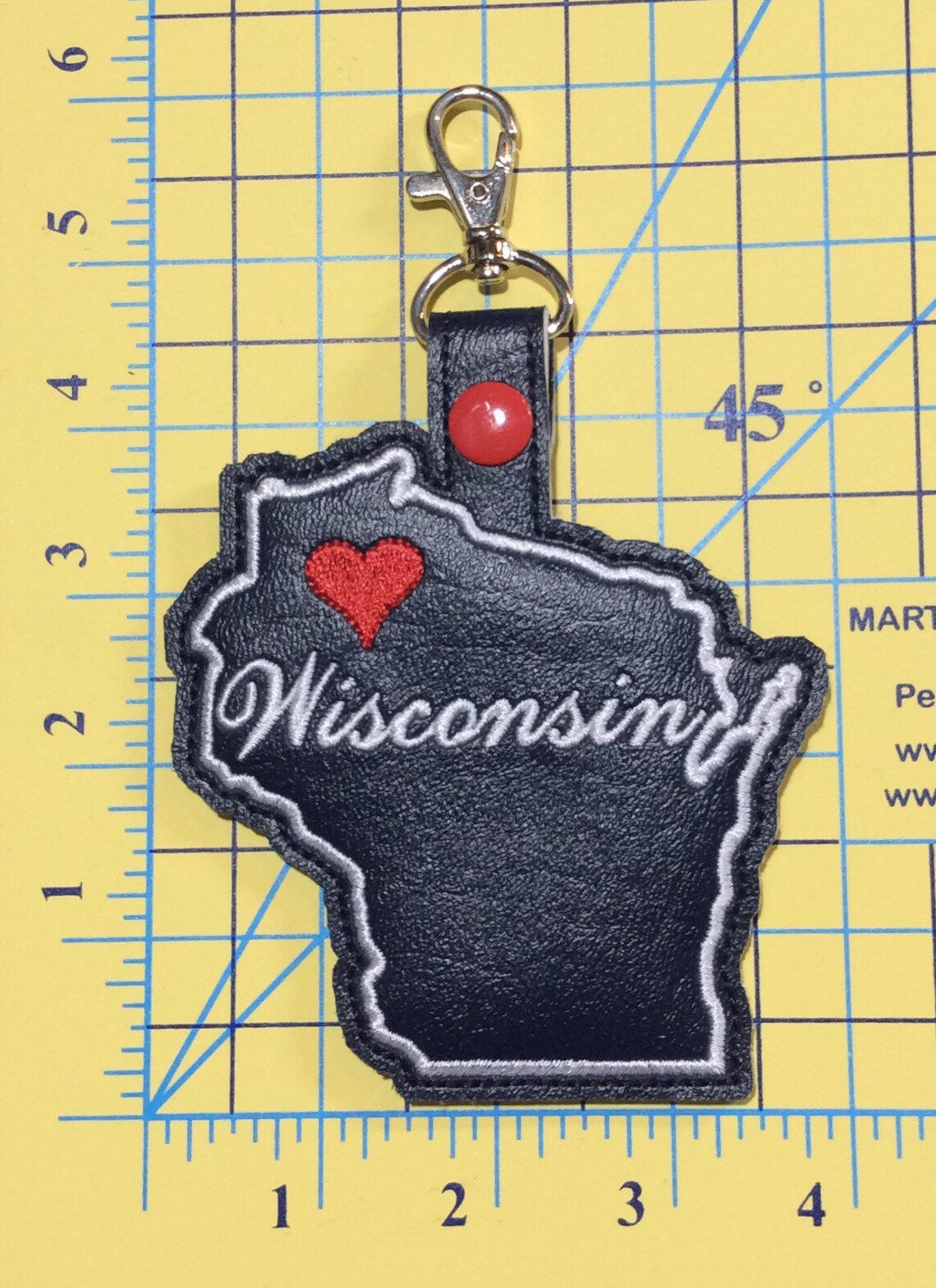 Wisconsin State Snap Tab DIGITAL DOWNLOAD in the Hoop | Etsy