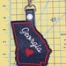 Georgia State Snap Tab - DIGITAL DOWNLOAD - in the Hoop Embroidery ...