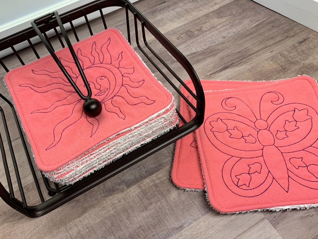 In the Hoop Table Napkins in TWO Sizes 6"x6" and 7"x7" - Re-usable ...