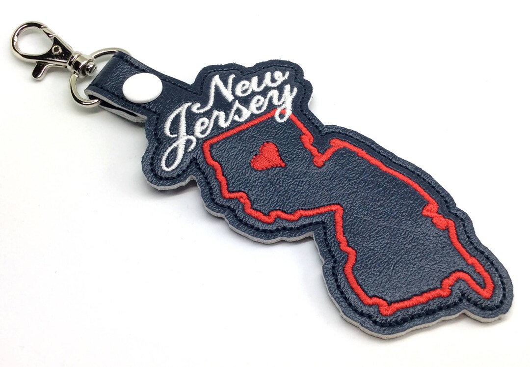 New Jersey State Snap Tab - DIGITAL DOWNLOAD - in the Hoop Embroidery ...