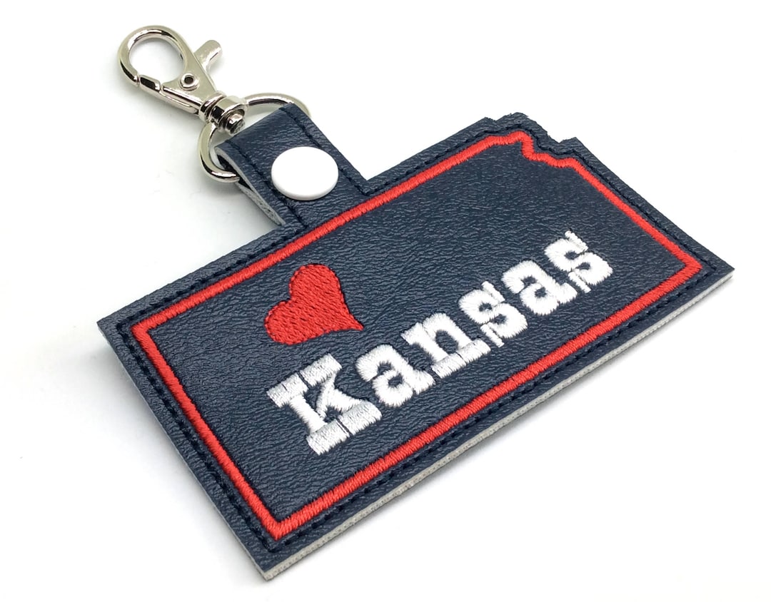 Kansas State Snap Tab - DIGITAL DOWNLOAD - in the Hoop Embroidery ...