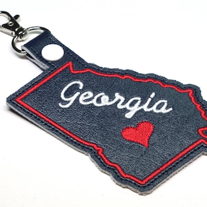 Georgia State Snap Tab - DIGITAL DOWNLOAD - in the Hoop Embroidery ...