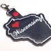 Wisconsin State Snap Tab - DIGITAL DOWNLOAD - in the Hoop Embroidery ...