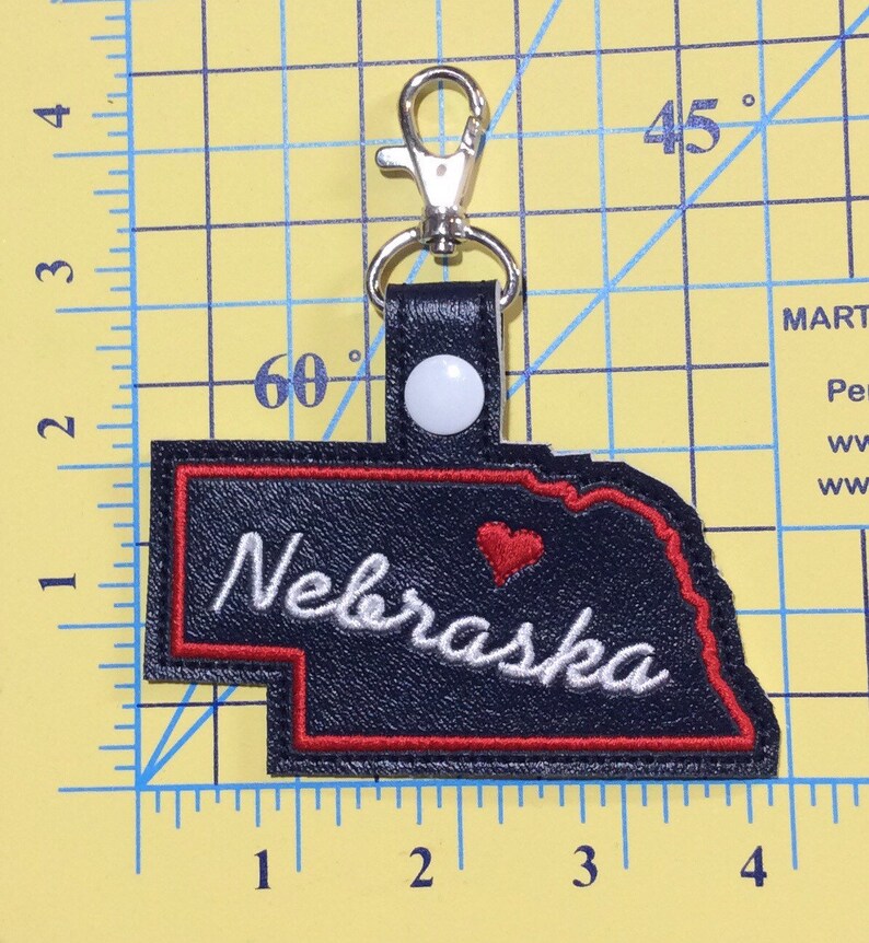 Nebraska State Snap Tab - DIGITAL DOWNLOAD - in the Hoop Embroidery ...