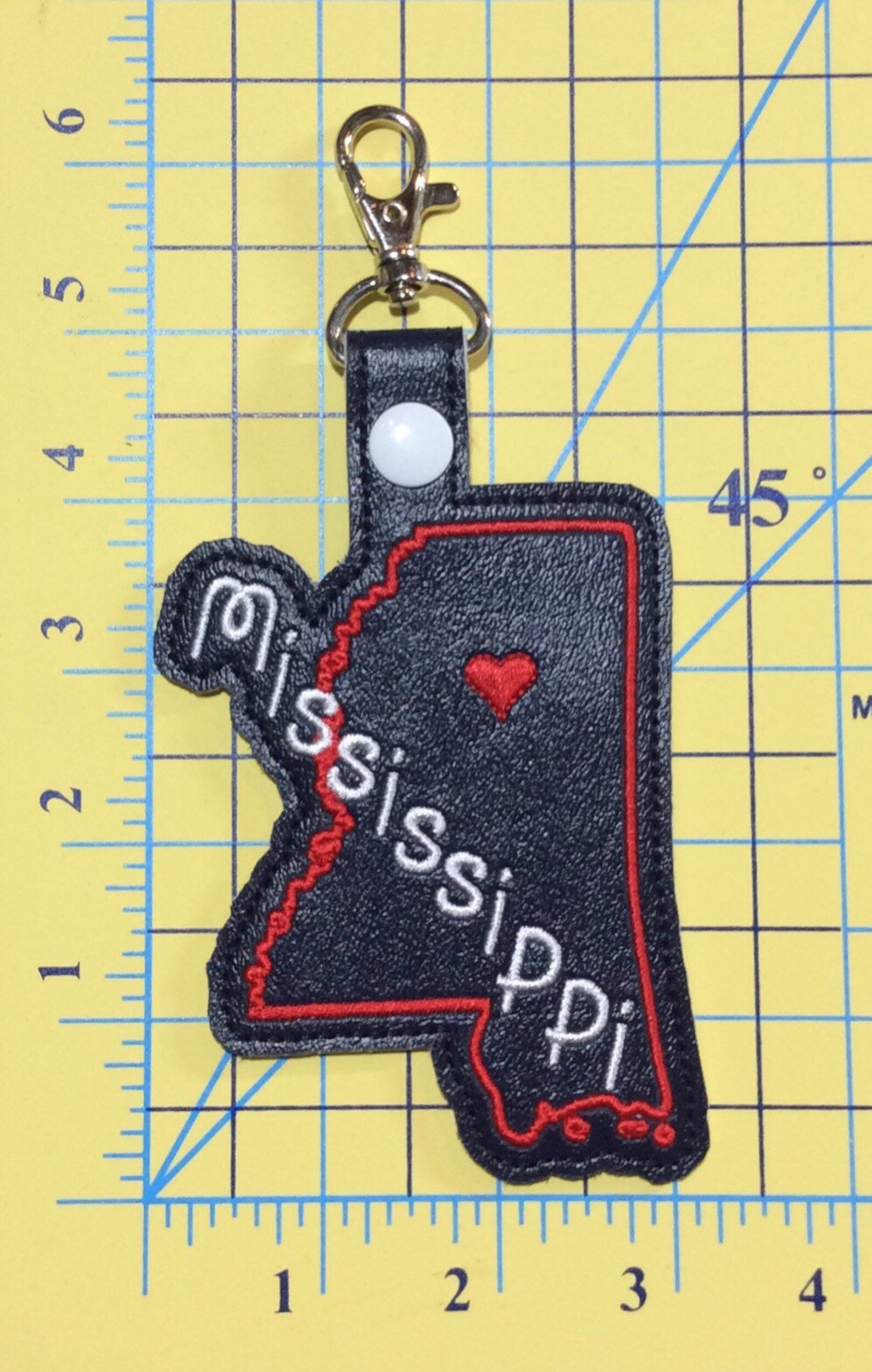Mississippi State Snap Tab - DIGITAL DOWNLOAD - in the Hoop Embroidery ...