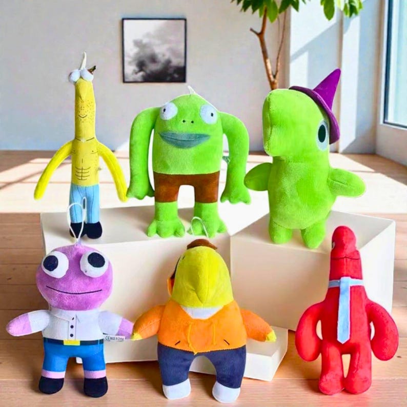 Smiling Friends Plush, Characters Plushie Gift, Glep Charlie Plush ...