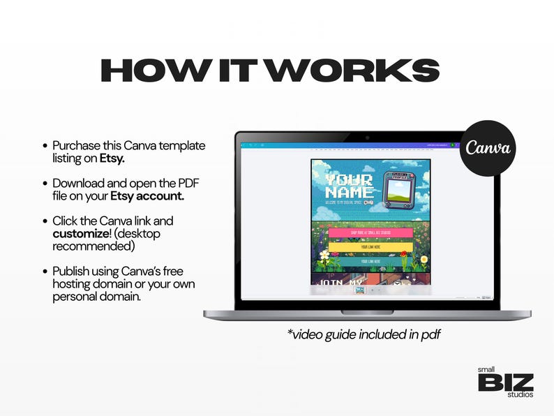 Link in Bio Template | Canva Editable Landing Page for Instagram ...