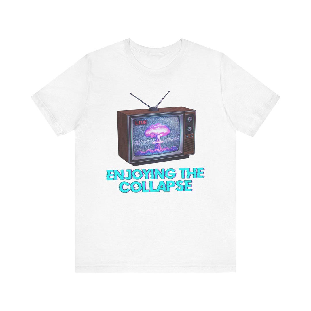 Enjoying the Collapse TV Mushroom Cloud Tee | Retro Television Graphic ...