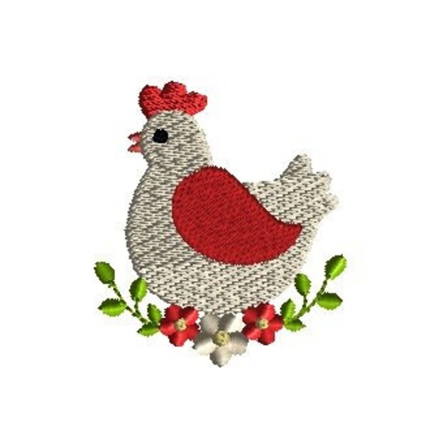 Chicken Embroidery - Etsy