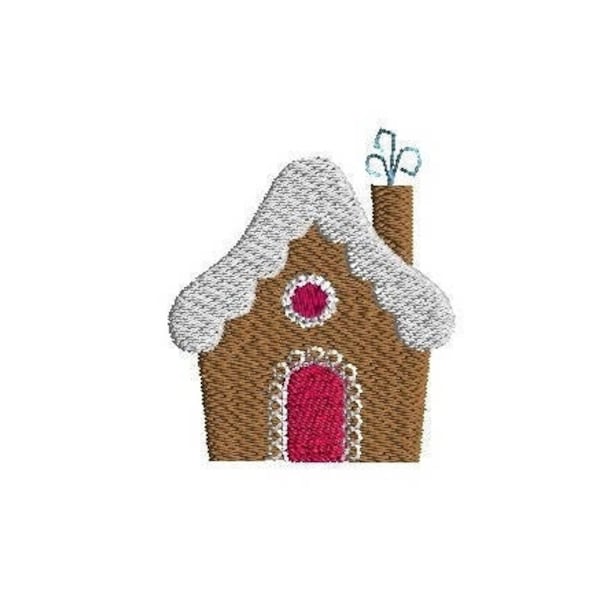 Gingerbread House Embroidery Design - Etsy