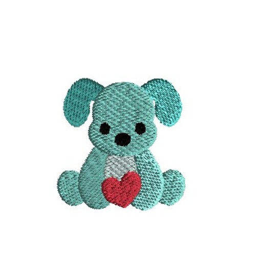 Mini Valentine Dog Machine Embroidery Design-instant DOWNLOAD - Etsy