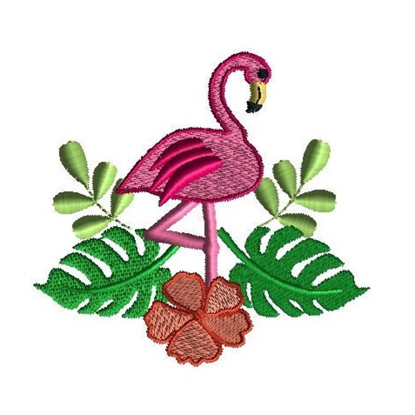 Flamingo Embroidery - Etsy