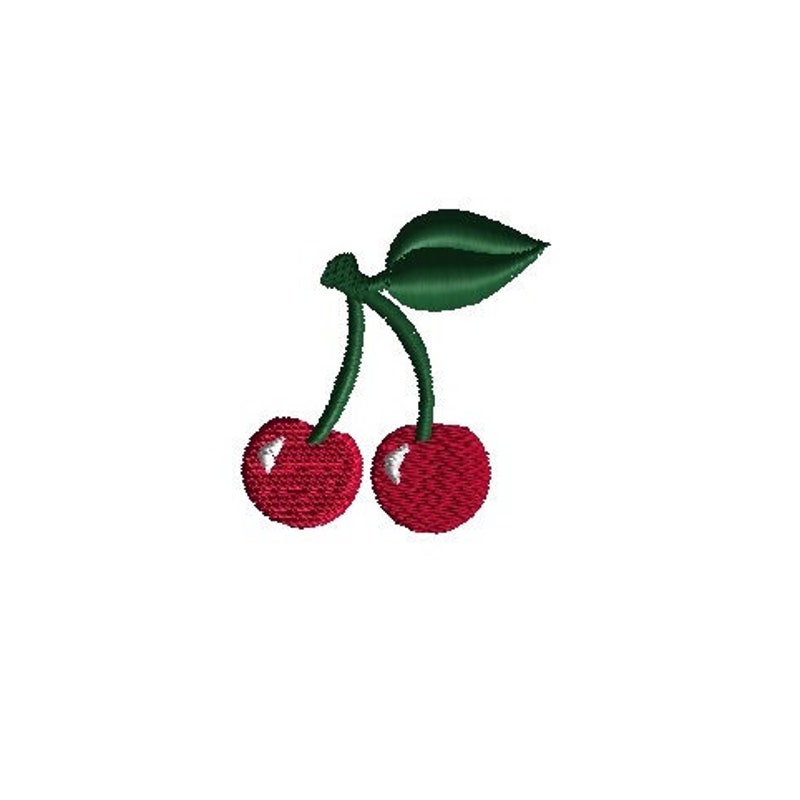 Cherry and Bow Embroidery - Etsy