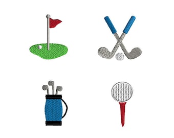 Golf embroidery | Etsy
