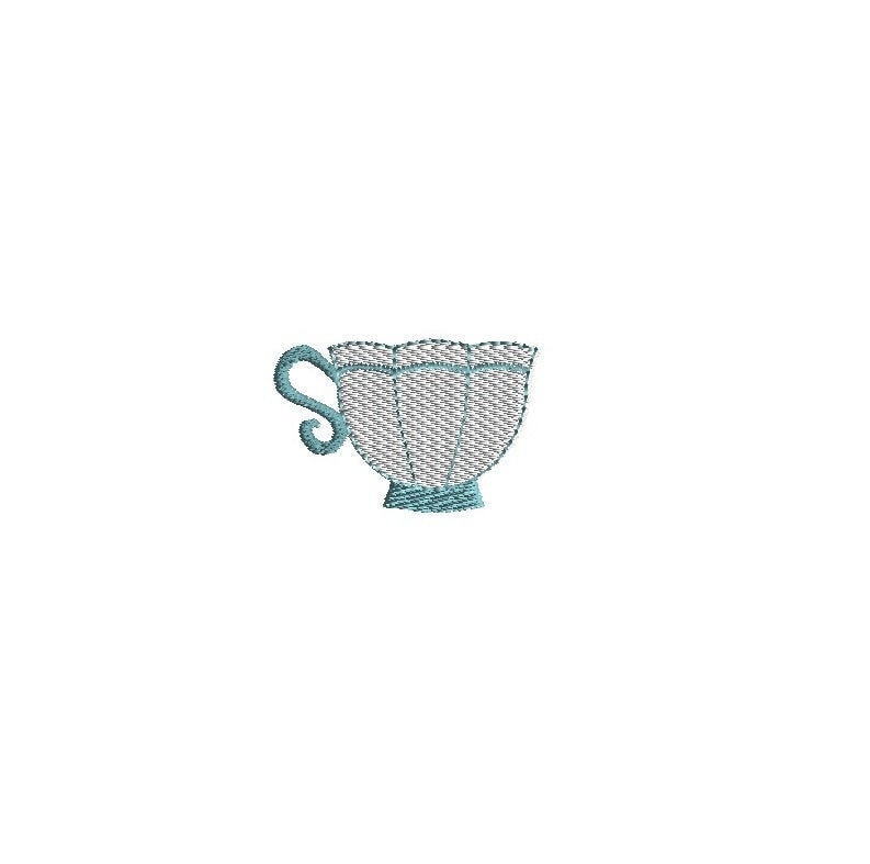 Mini Vintage Teacup Machine Embroidery Design-instant DOWNLOAD - Etsy