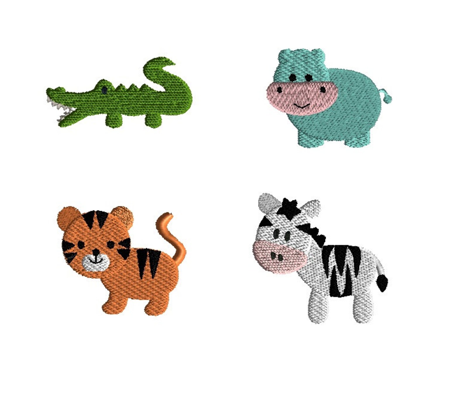 Mini African Animals Machine Embroidery Design Set-instant - Etsy