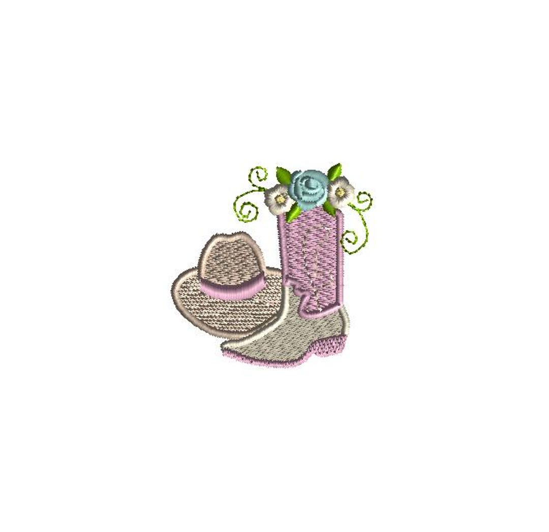 Mini Western Machine Embroidery Design-instant DOWNLOAD-3 Sizes - Etsy