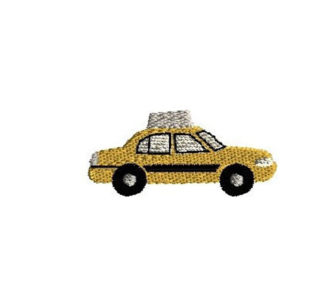 Mini NYC Taxi Machine Embroidery Design INSTANT DOWNLOAD - Etsy