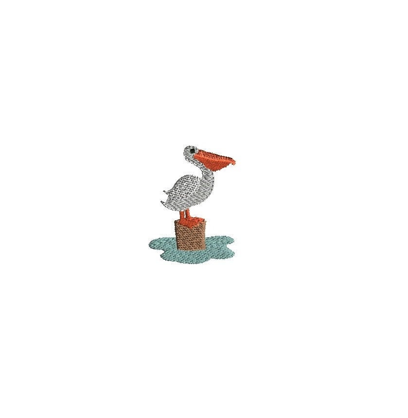 Mini Pelican Machine Embroidery Design-instant DOWNLOAD - Etsy