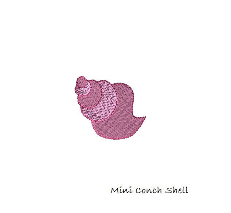 Mini Seashell Machine Embroidery Design Set-instant DOWNLOAD - Etsy