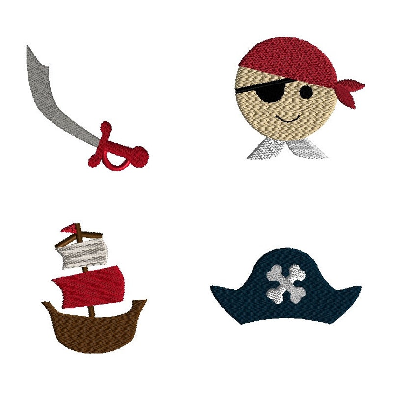 Pirate Embroidery Designs - Etsy