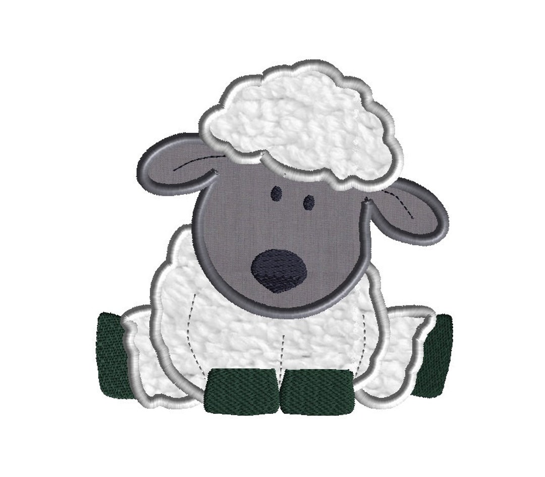 Sheep Applique Machine Embroidery Design-instant DOWNLOAD - Etsy
