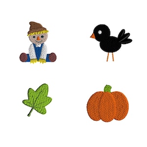 Mini Autumn Machine Embroidery Design Set-instant DOWNLOAD - Etsy