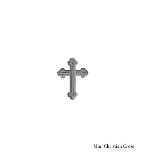 Christian Cross Embroidery Design Mini Crucifix Religious Face - Etsy