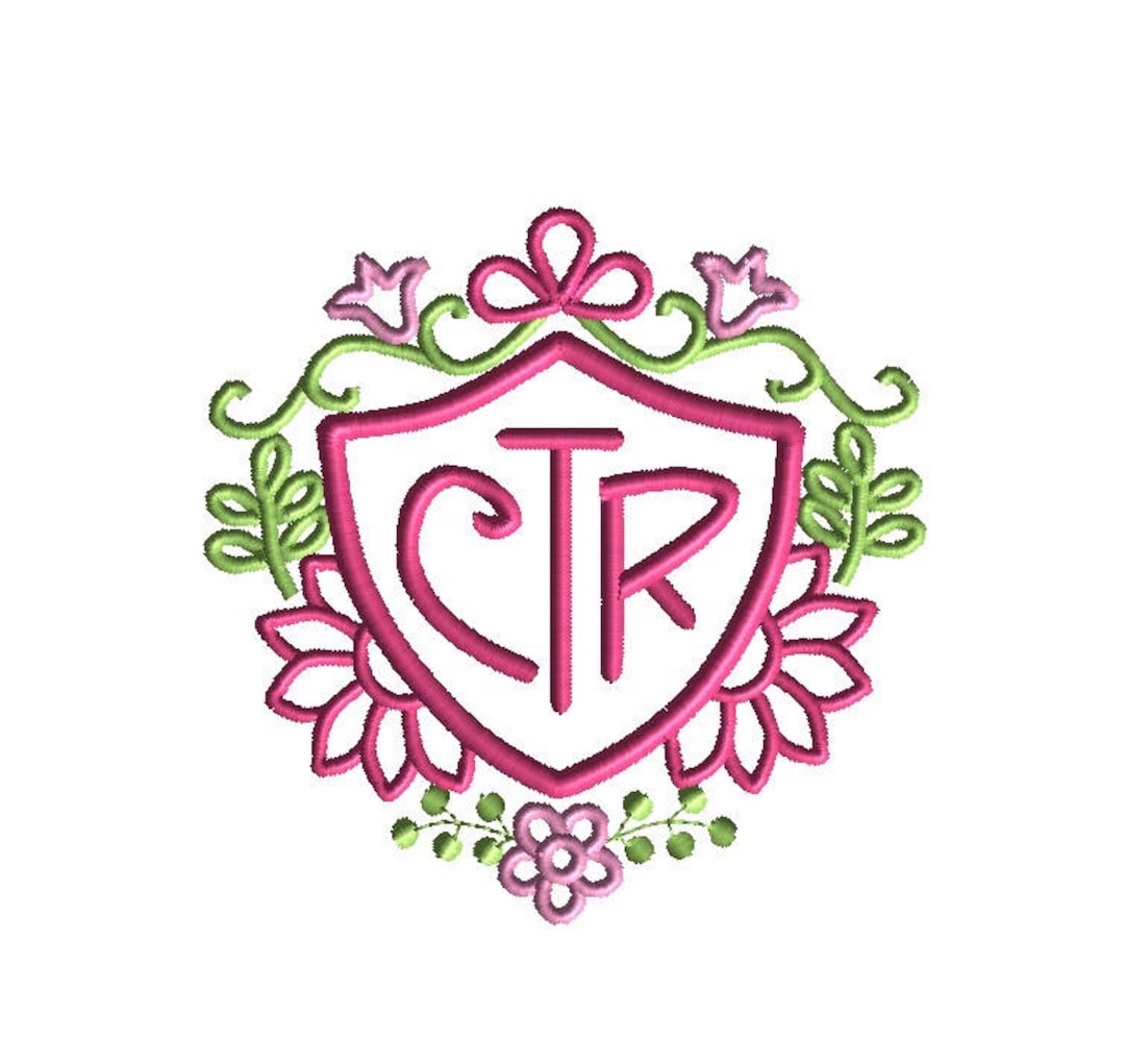 CTR Floral Applique Machine Embroidery Design-instant DOWNLOAD-3 Sizes ...
