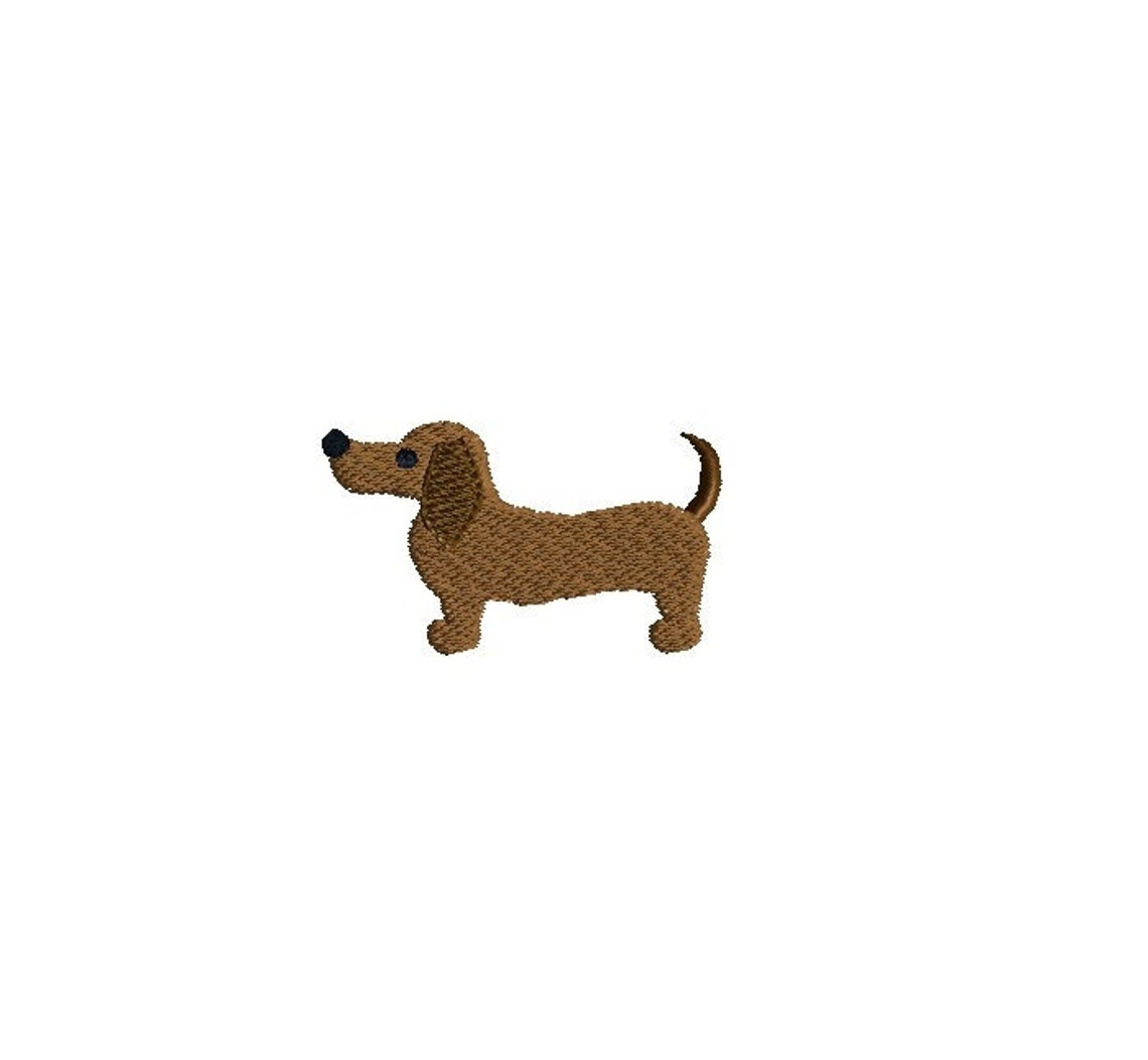 Mini Dachshund Dog Machine Embroidery Design-instant DOWNLOAD - Etsy