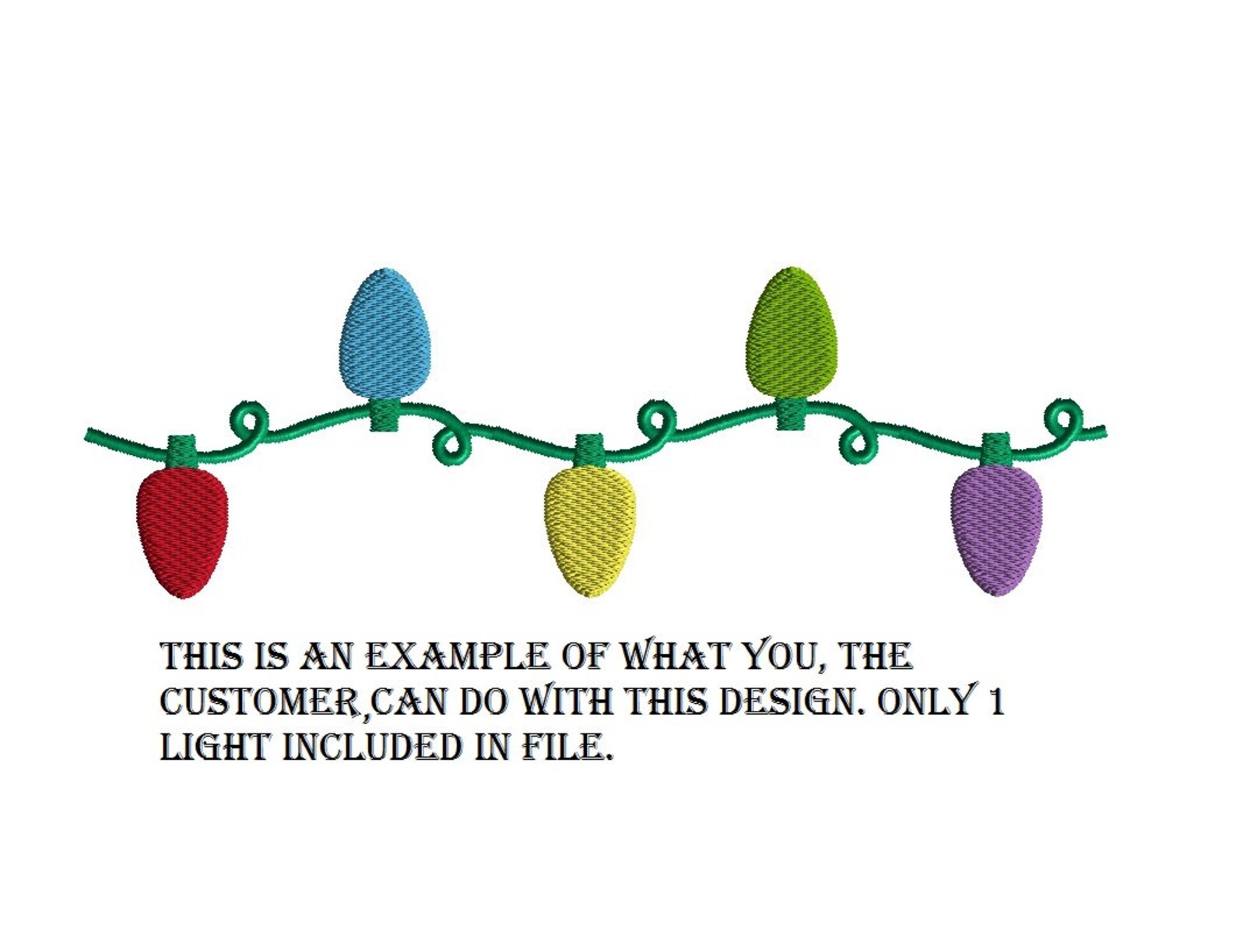 Mini Christmas Light Machine Embroidery Design-instant - Etsy