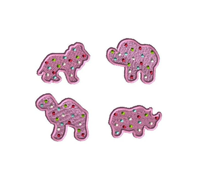 Mini Animal Cookie Machine Embroidery Design Set-instant DOWNLOAD - Etsy