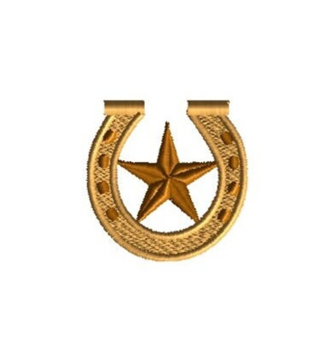 Mini Horseshoe With Star Machine Embroidery Design-instant DOWNLOAD - Etsy