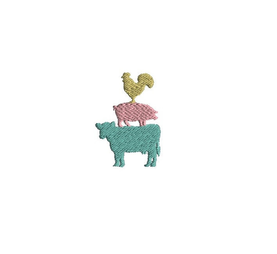 Mini Barnyard Stack Machine Embroidery Design-instant DOWNLOAD - Etsy