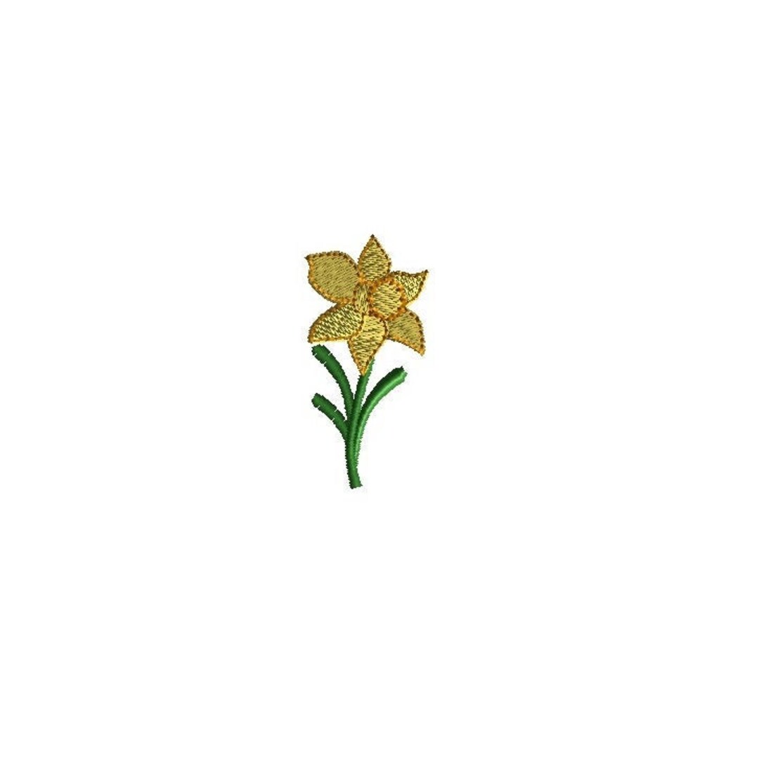 Mini Daffodil Machine Embroidery Design-instant DOWNLOAD-3 Sizes - Etsy