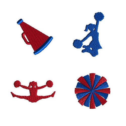 Mini Cheerleader Machine Embroidery Design Set-instant - Etsy