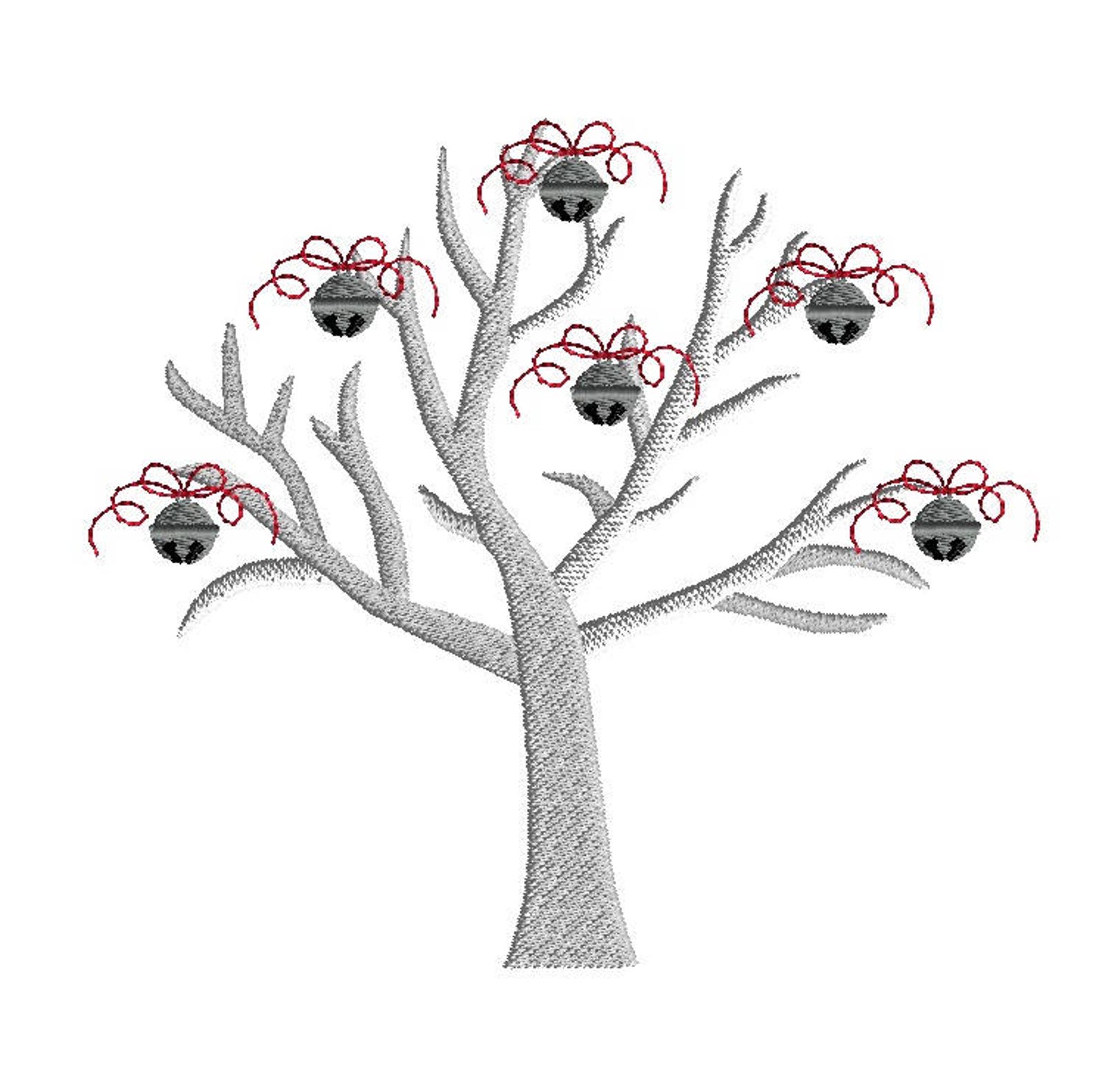 Winter Tree Machine Embroidery Design-add Your Own - Etsy