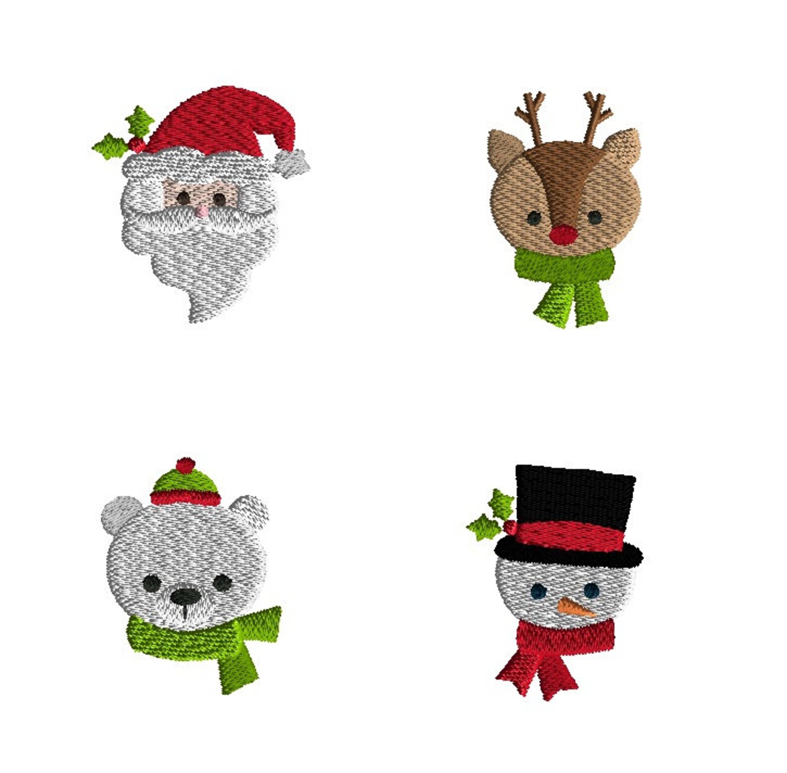 Mini Simply Christmas Machine Embroidery Design Set-instant - Etsy