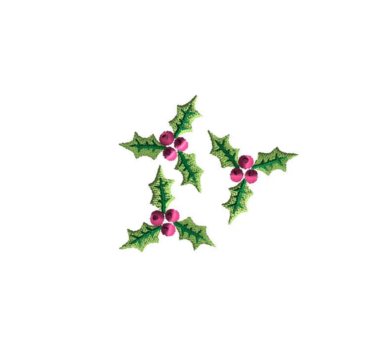 Mini Christmas Holly Machine Embroidery Design -INSTANT DOWNLOAD - Etsy