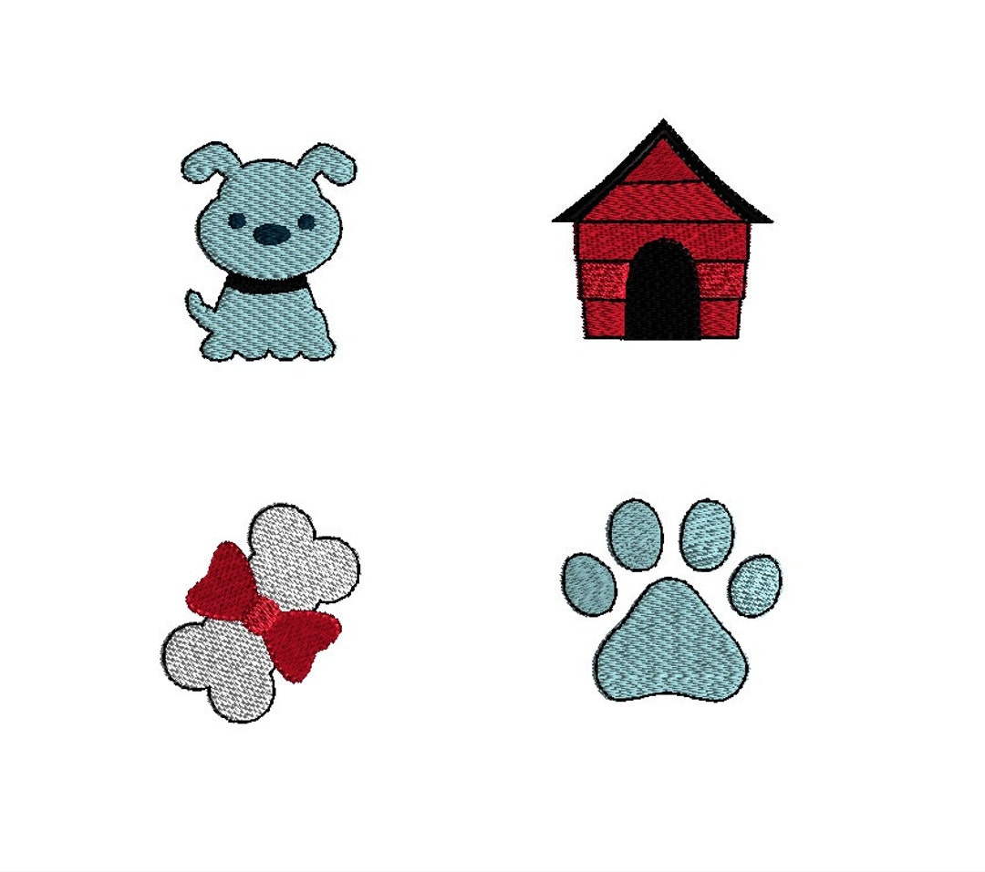 Mini Dog Machine Embroidery Design Set-instant DOWNLOAD - Etsy
