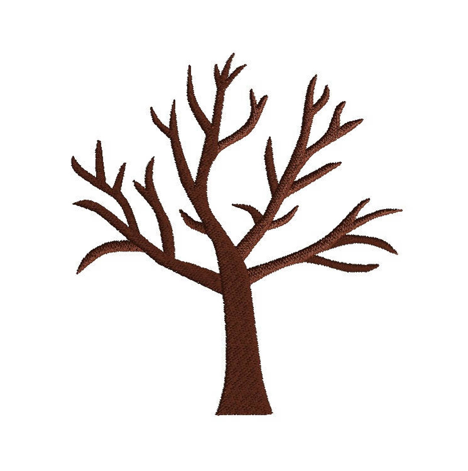 Winter Tree Machine Embroidery Design-add Your Own - Etsy