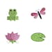 Mini Lily Pond Machine Embroidery Design Set-instant | Etsy