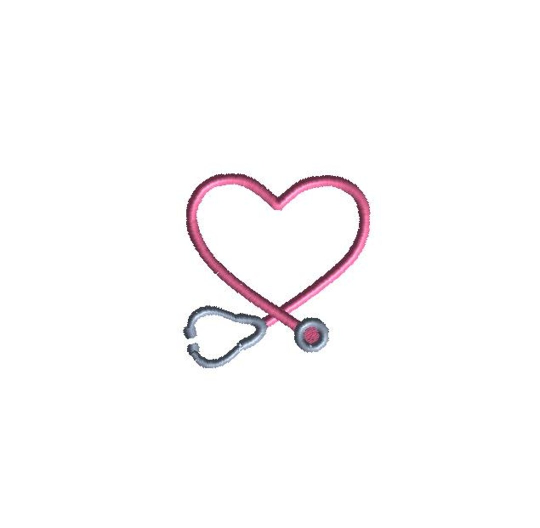 Mini Stethoscope Heart Frame Machine Embroidery Design-instant DOWNLOAD ...