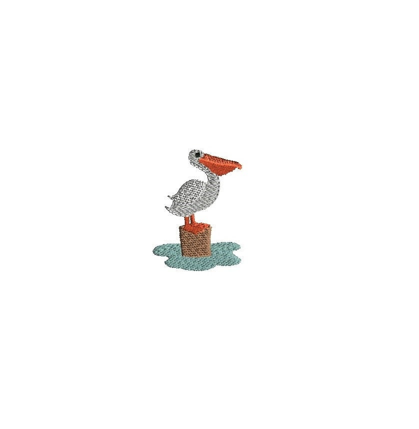 Mini Pelican Machine Embroidery Design-instant DOWNLOAD - Etsy