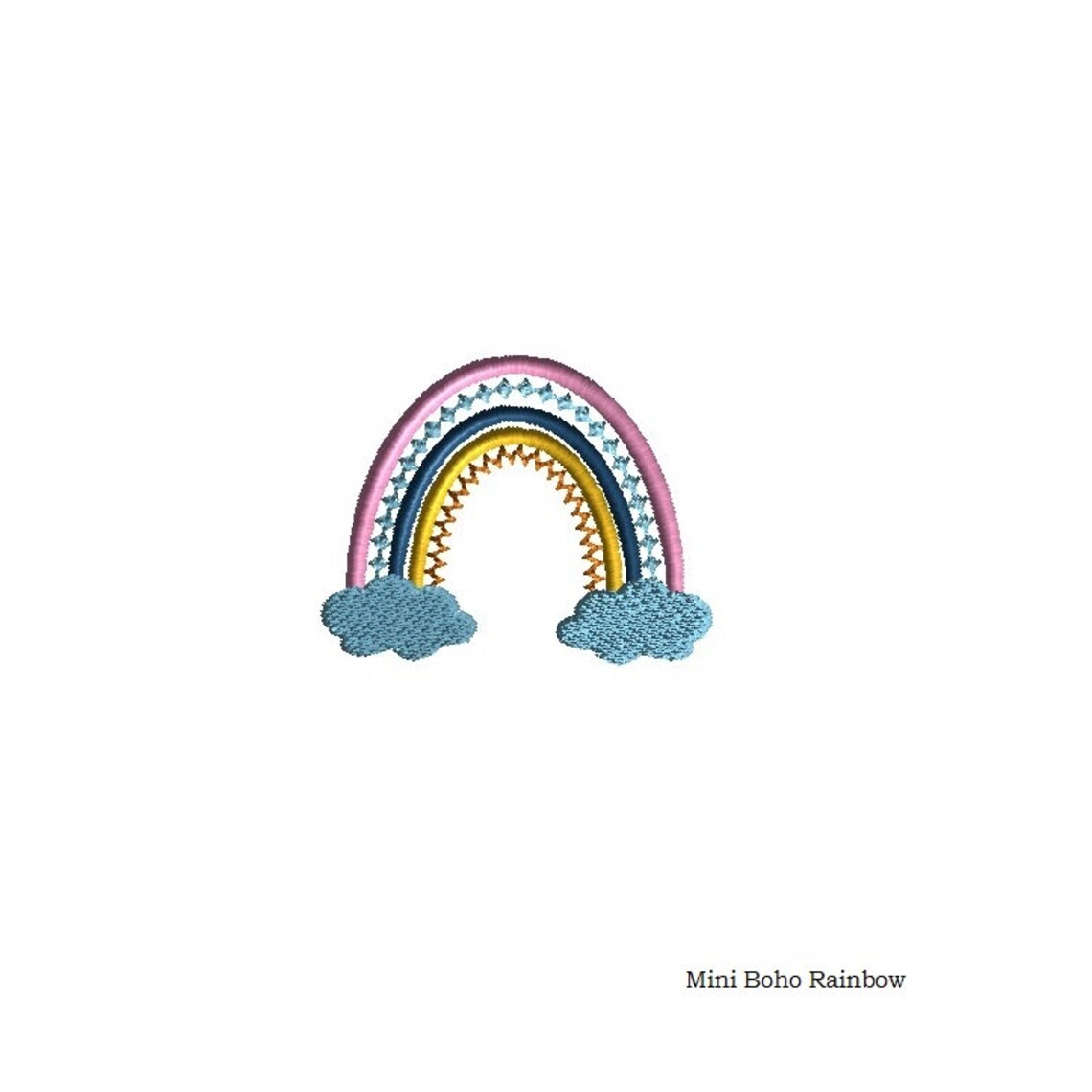 Mini Boho Modern Rainbow Machine Embroidery Design Set-instant - Etsy
