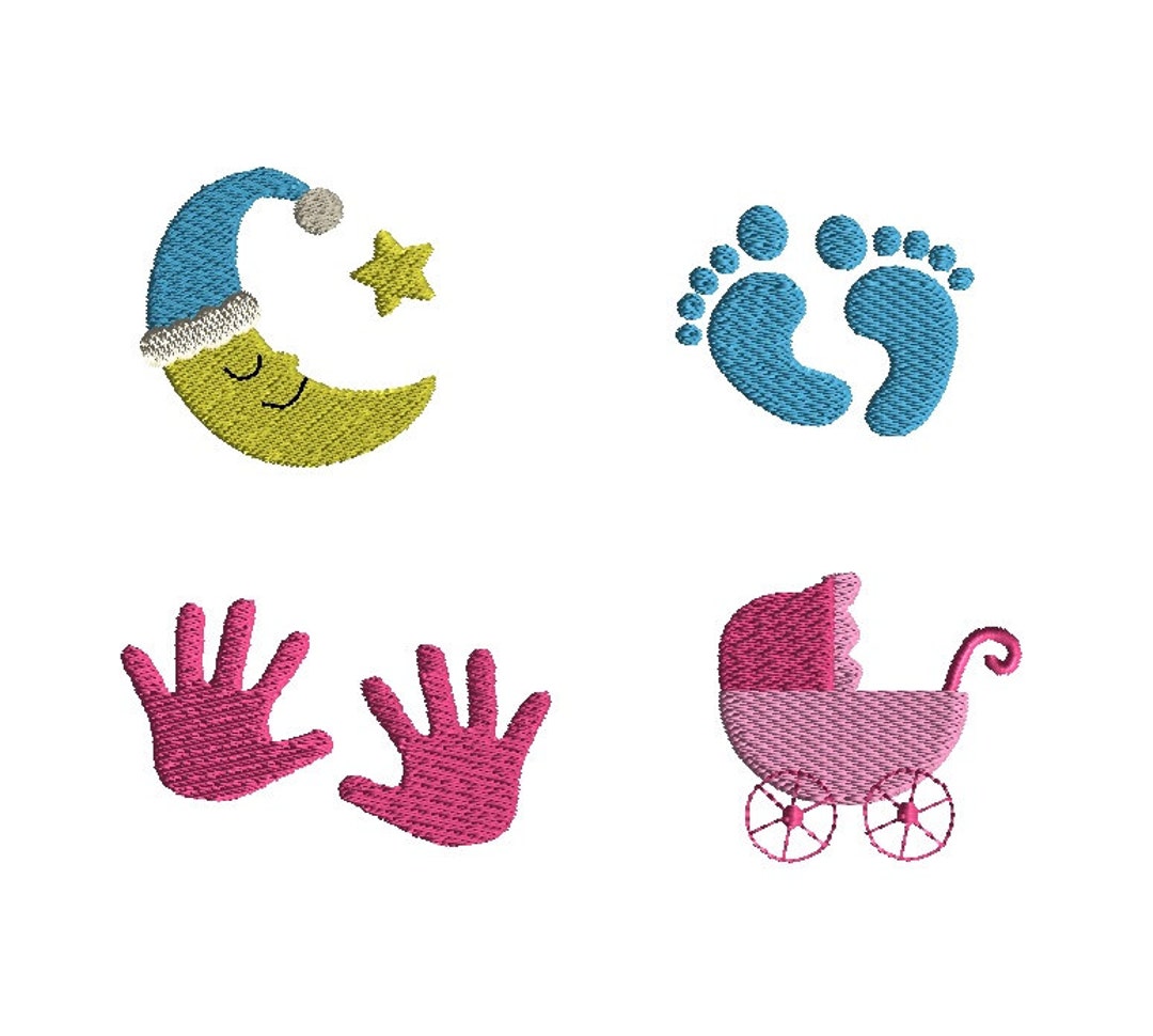 Mini Baby Machine Embroidery Design Set-instant DOWNLOAD - Etsy