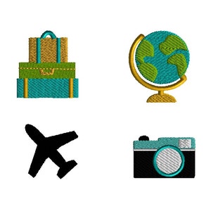 Mini Travel Machine Embroidery Design Set-instant DOWNLOAD - Etsy